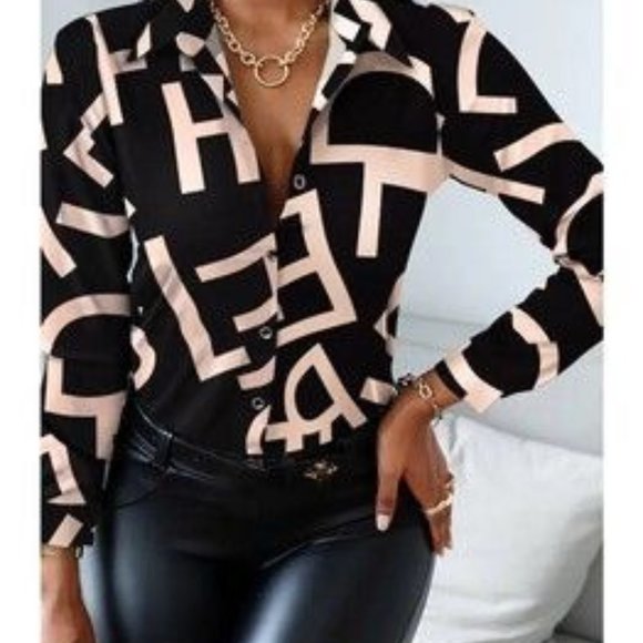 Malabay | Tops | Alphabet Blouse | Poshmark